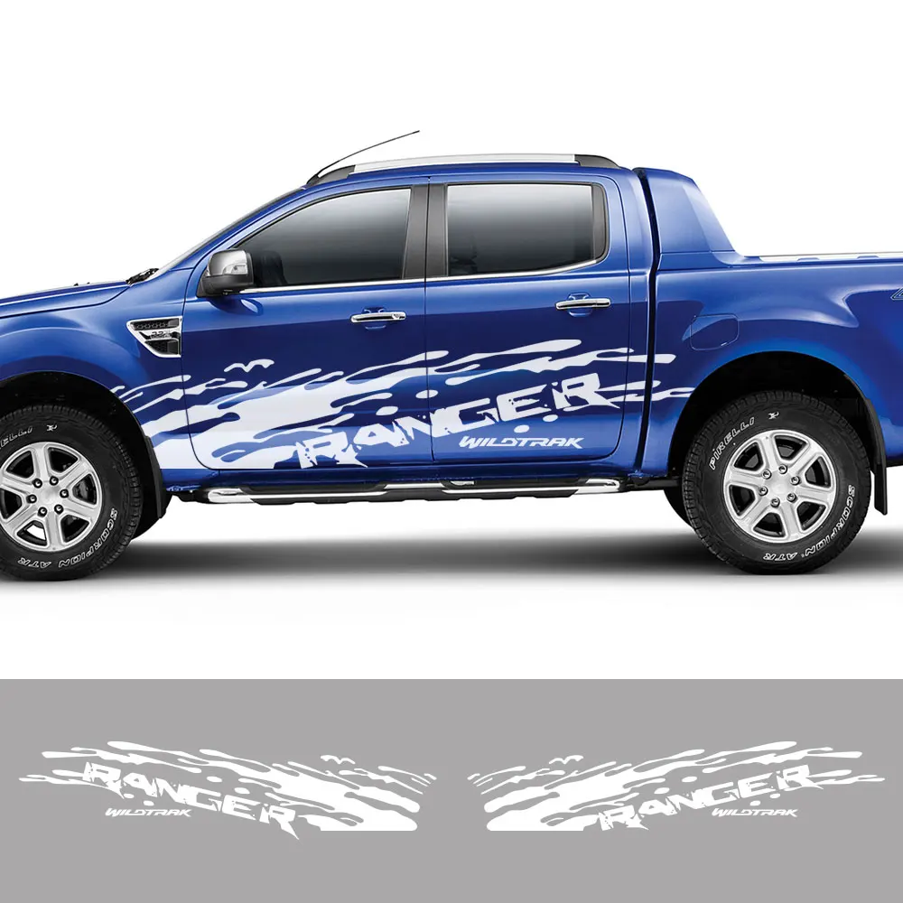 For Ford Ranger Raptor Wildtrak Pickup Door Side Stickers Truck ...