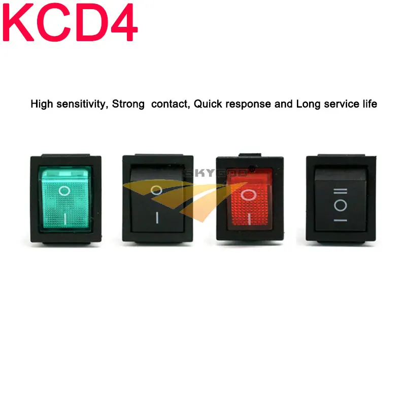Kcd4 Rocker Switch On-off/on 2/3 Position 4pin / 6pin Electrical ...