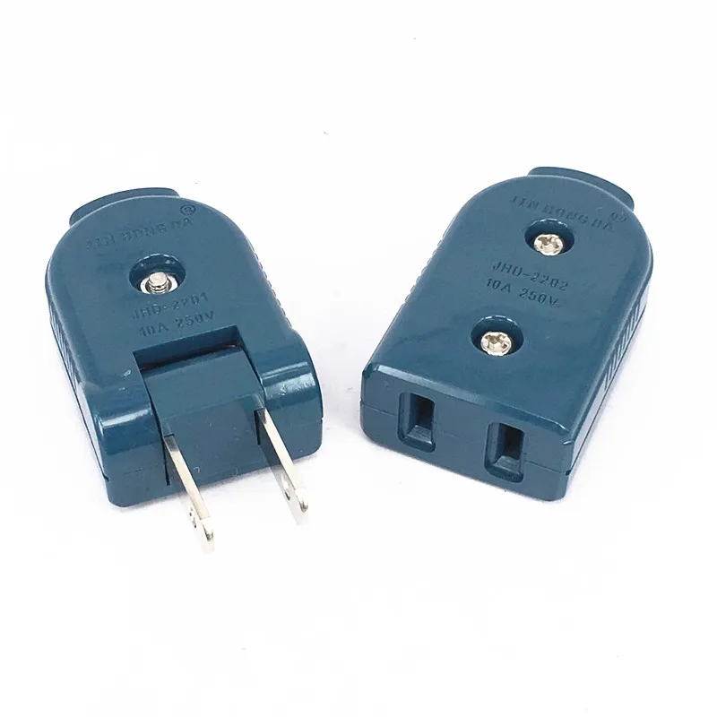 US-American-2-Pin-AC-Electrical-Power-Male-Plug-Female-Socket-Outlet ...