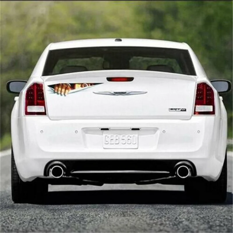 Funny Car Sticker 3D Eyes Peeking Monster Sticker Voyeur Car Hoods ...