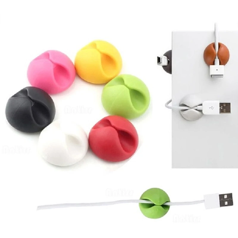 Cable Winder Organizer Cable Clip Desk Tidy Organiser Wire Cord USB ...
