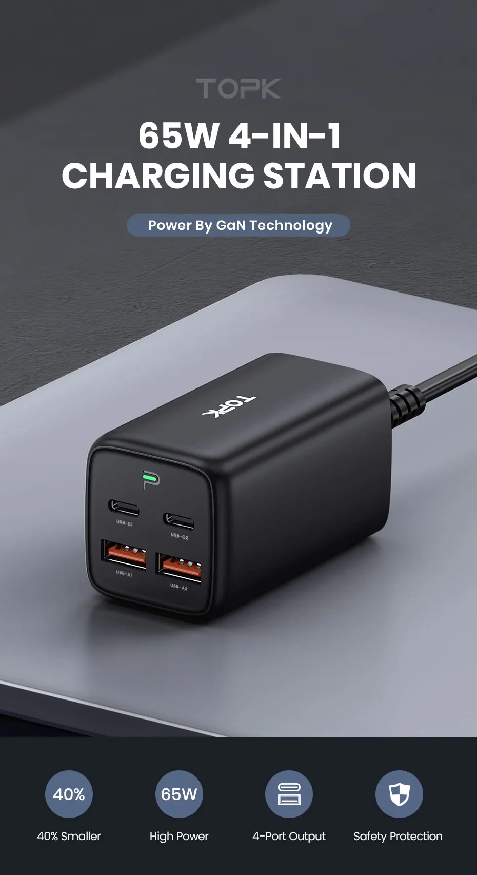 Usb C Fast Charging Topk | Qc 3.0 Usb Type C Topk | Topk Fast Charge ...