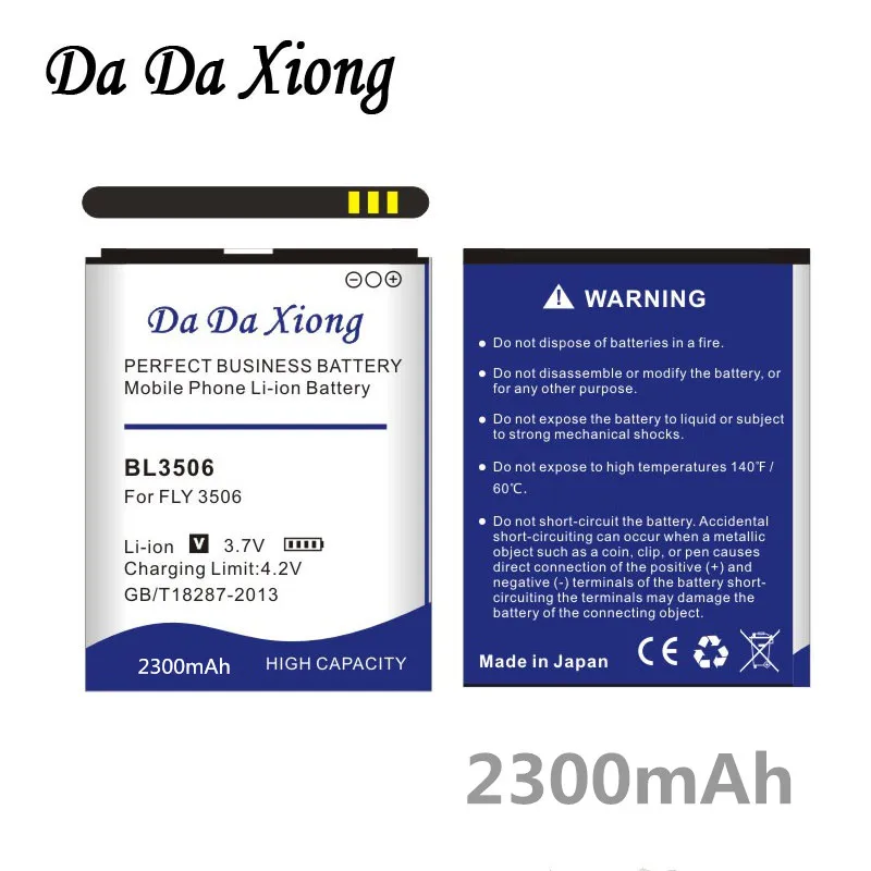 Bateria do telefone do li íon de dadaxiong 2300mah bl3506 para a mosca e154|battery for|battery ...