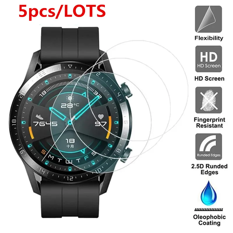 5-Pack-for-Huawei-Watch-GT-4-46mm-GT3-Pro-Honor-Magic-2-46mm-Tempered ...