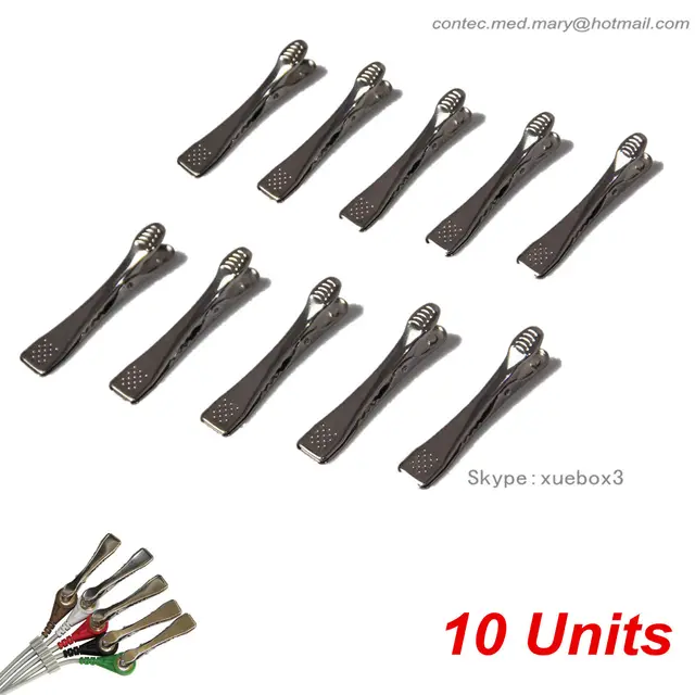 Ekg Electrodes For 12 Lead Tabs 10-Pack EKG Alligator Clips - Universal ...