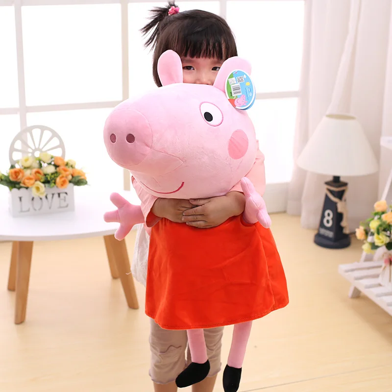 Big-Size-80cm-Peppa-pig-George-Family-Plush-Toys-Stuffed-Dolls-Party ...