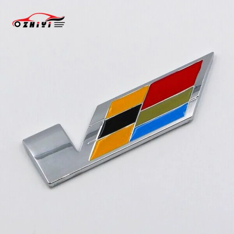 Car sticker emblem accessories are suitable for Cadillac V shaped car ...