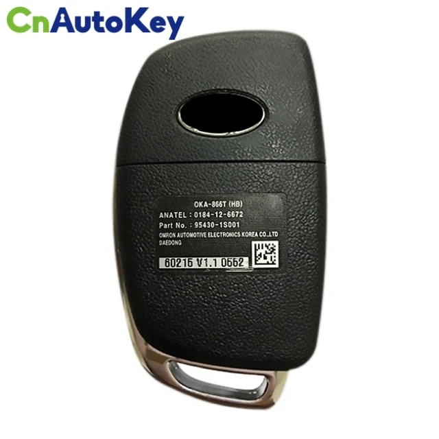Original Flip Key For Hyundai 433Mhz 4D60 80 Bit, Part Number 95430-1S001