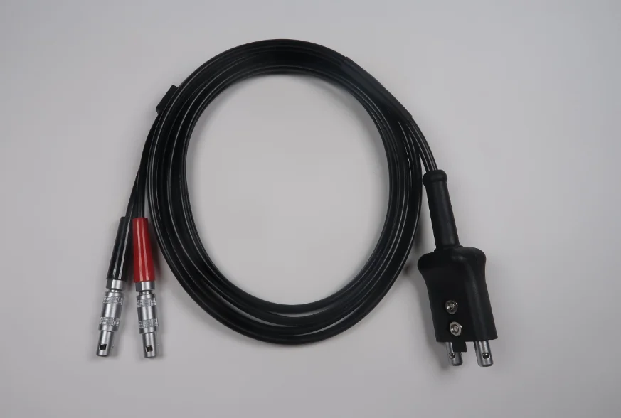 UT cable compatible with style PLUG LEMO 00 TO dual LEMO 00 equivalent GE/Krautkramer DA233