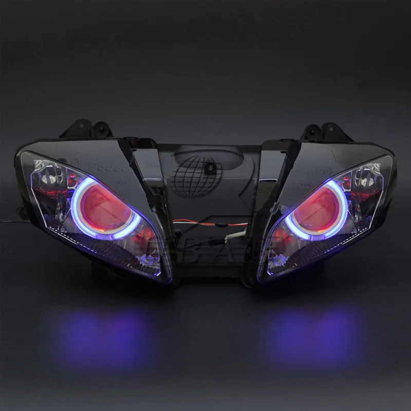 Motorcycle Headlight assembled Projector Headlight Assembly HID White ...