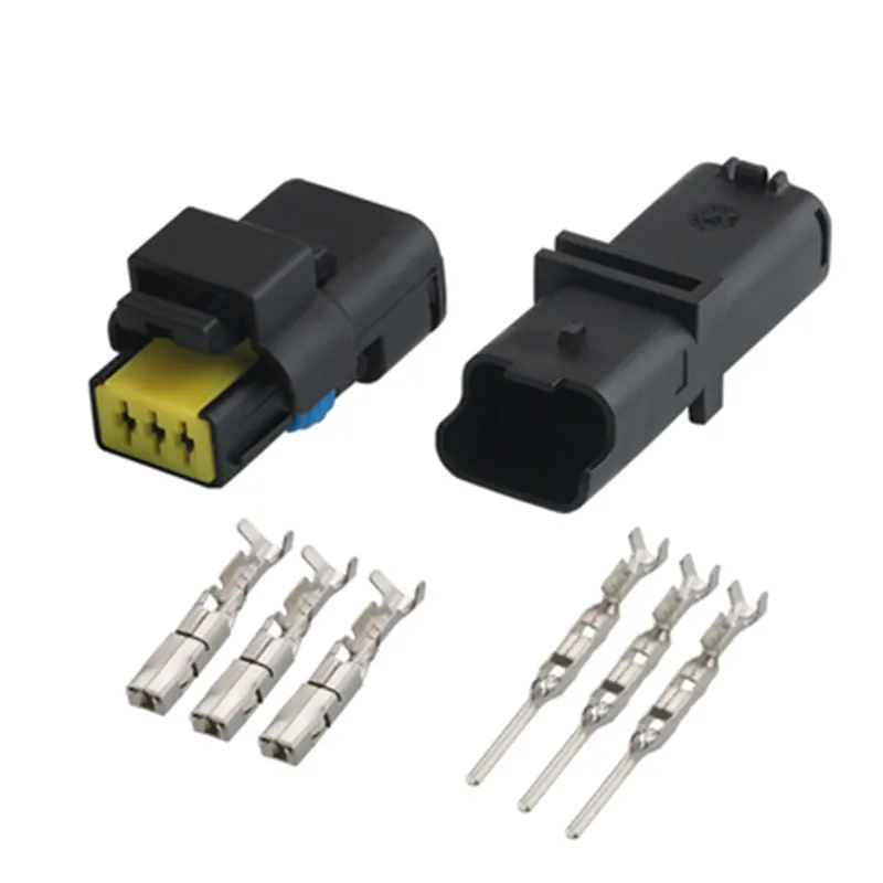 3 Pin/Way Female Male Light Plug Lamp Socket FCI Car Sensor Connector ...