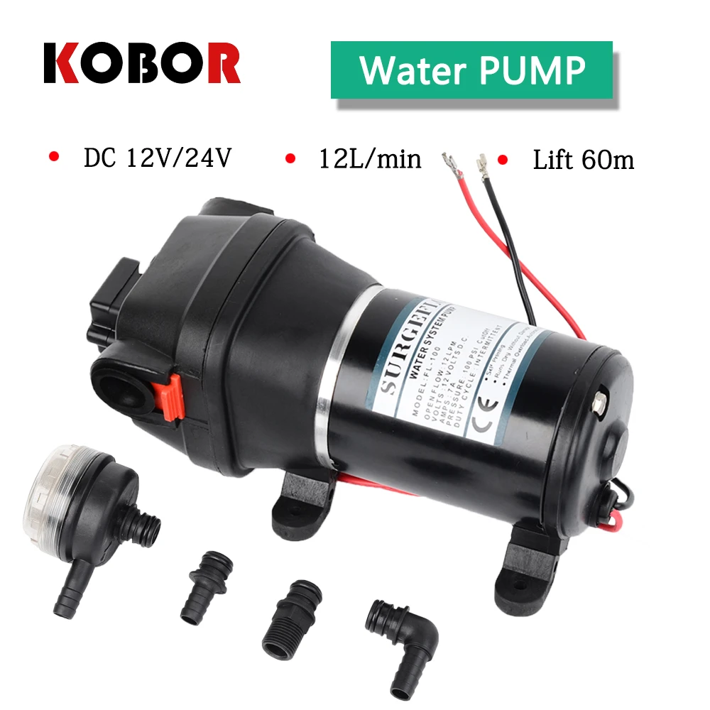 Fl 100 12v 24v Dc 고압 100 Psi(7.0bar) 리프트 최대 60m 전기 다이어프램 청소 자동차 세척 펌프|펌프| - AliExpress