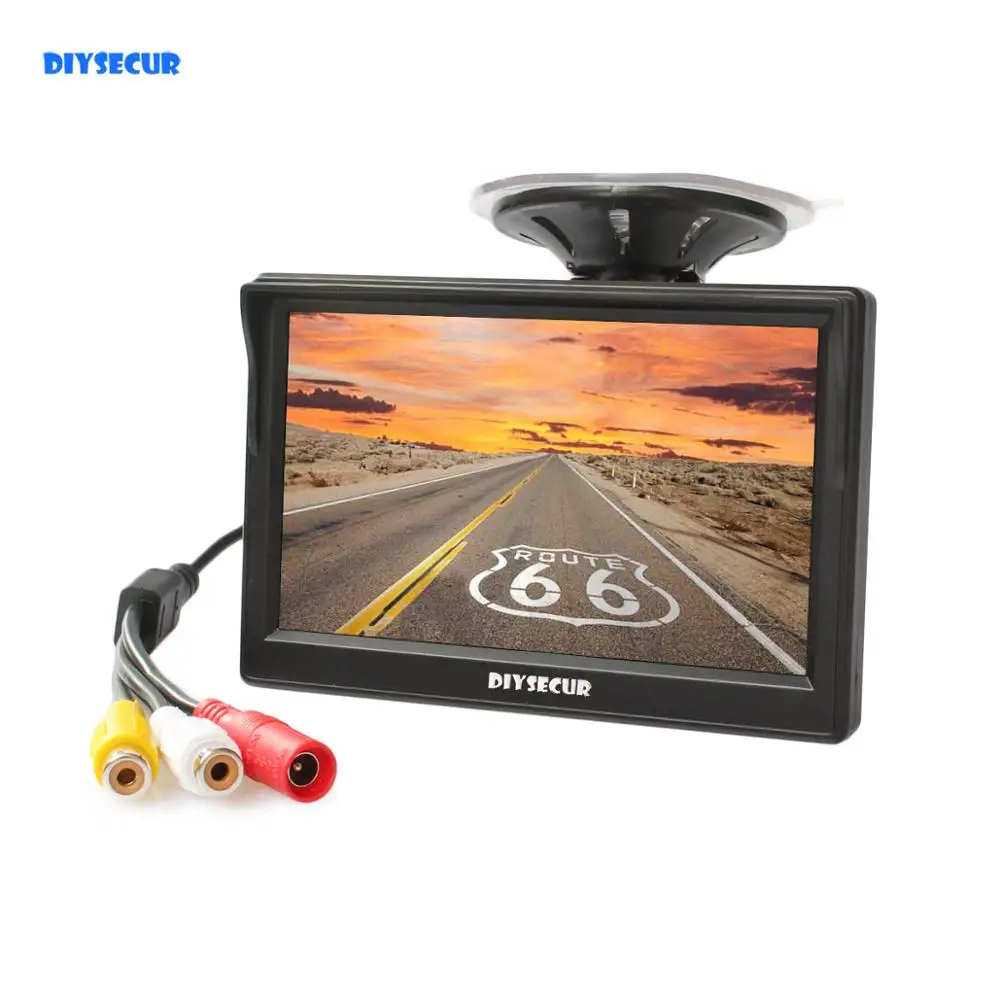DIYSECUR 5" TFT LCD Display Reversing Backup Rear View Car Monitor with ...
