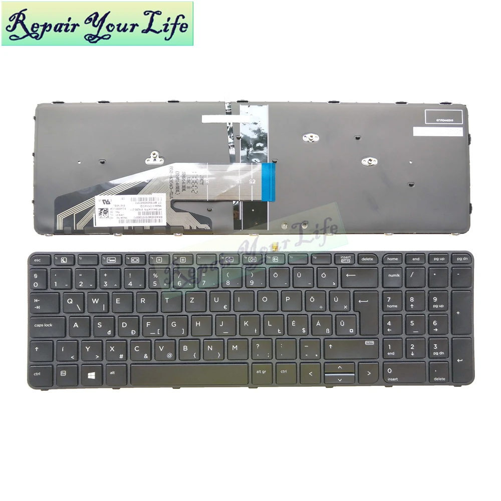 Bulgarian laptop keyboard for HP Probook 450 G3 450 G4 455 G3 470 G3 BU ...