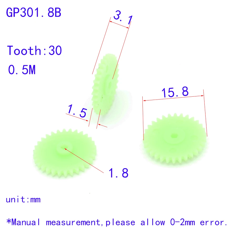 wholesale-4250pcs-30T-toy-gear-0-5M-bores-Hexagon-gear-hexagonal-shaft ...