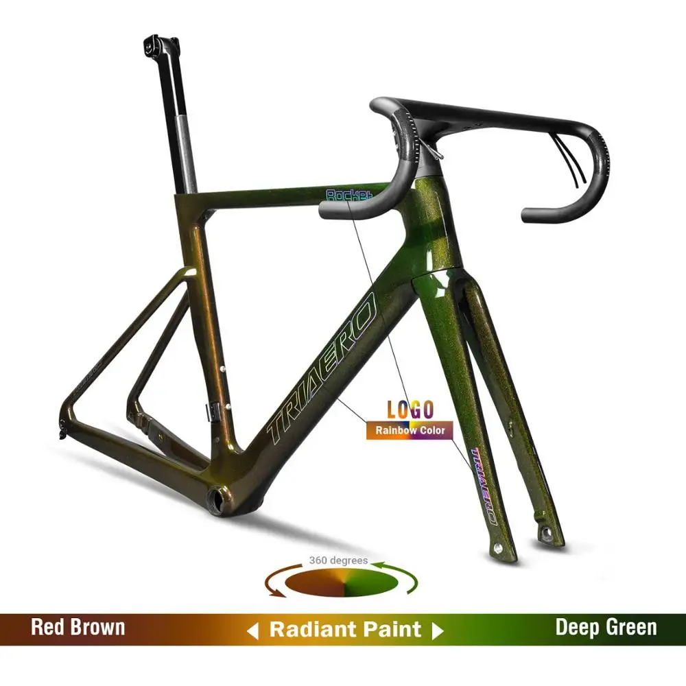 2020 Aero carbon bike frame all internal cables carbon road bike frame ...