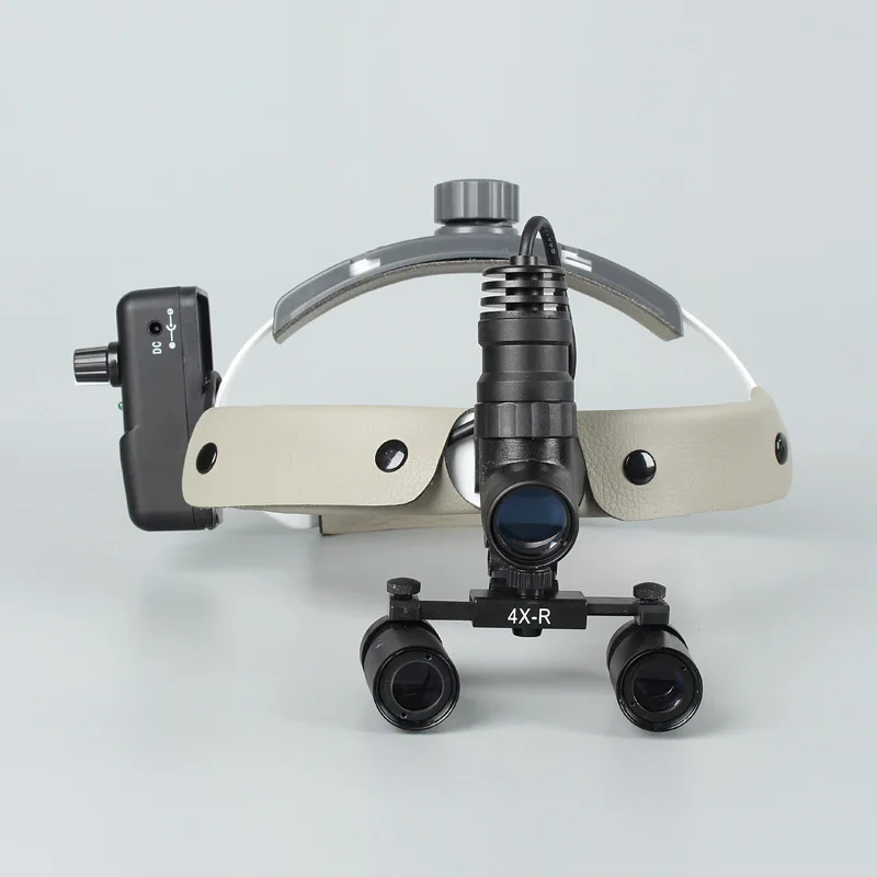 Lupa binocular quirúrgica médica inalámbrica integrada 4X con foco ...