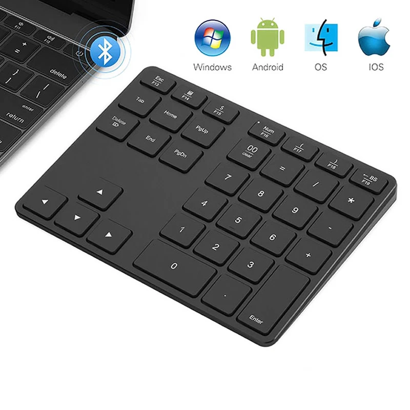 Bluetooth 5.0 Wireless Numeric Keypad 35 Keys Digital Keyboard For ...