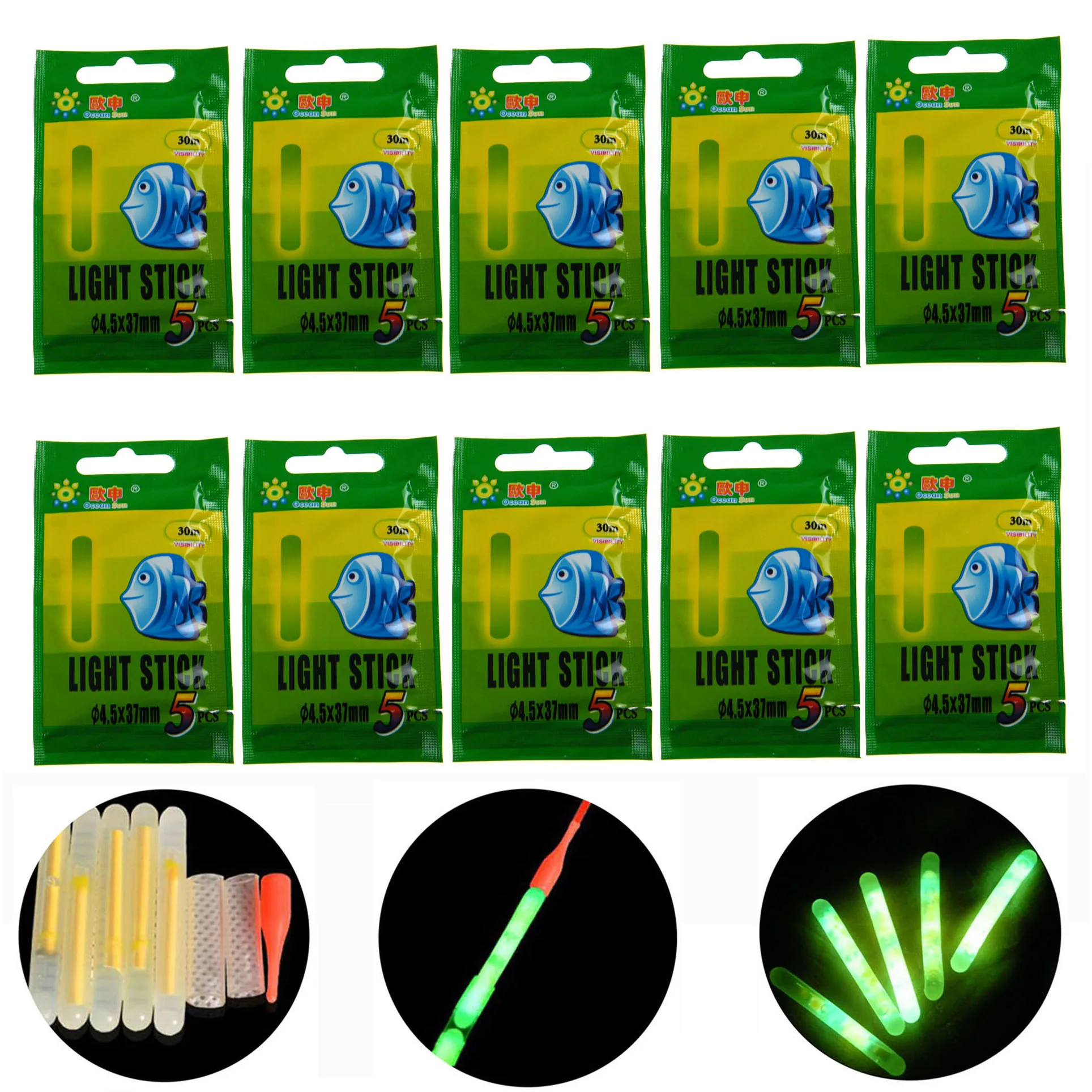 Float-Glow-Lighting-Wand-para-pesca-noturna-Chemical-Glow-Stick-verde ...