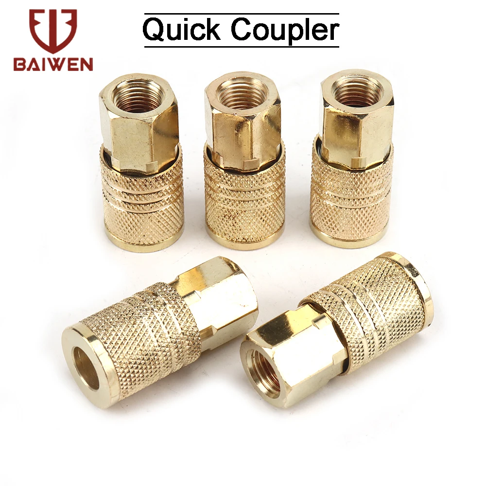 Air Line Hose Compressor Fittings 1/4" NPT Quick Coupler Connector ...