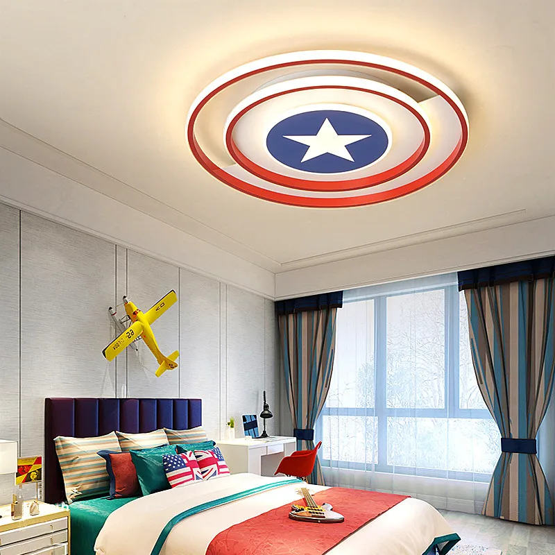 White Captain America Star Kid Room Bedroom Children Princess Ceiling ...