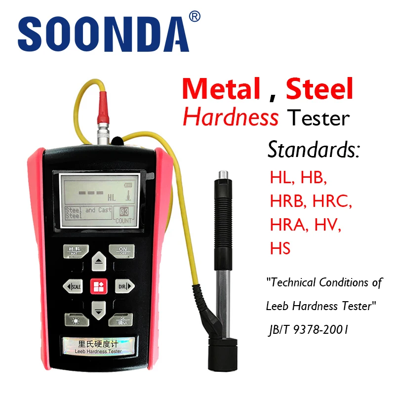 HRC Metal Dureza Tester, Durômetro Portátil, Tubo De Metal, Chapa De ...