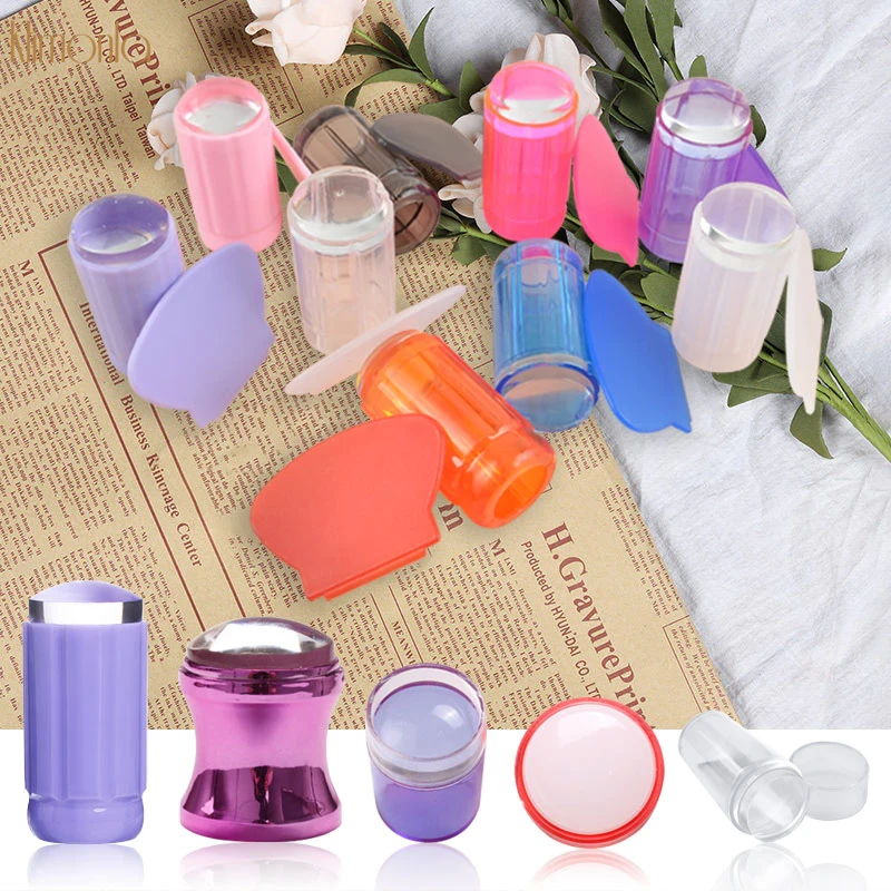 Nail Stamper Set Jelly Head With Scraper Nail Art Template Print ...