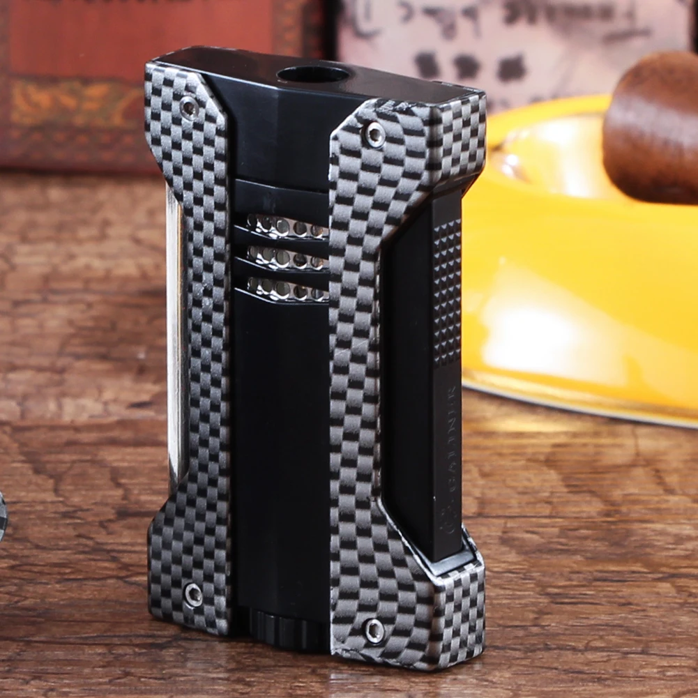 GALINER 1 Torch Cigar Lighter Carbon Fiber Refillable Butane Gas ...