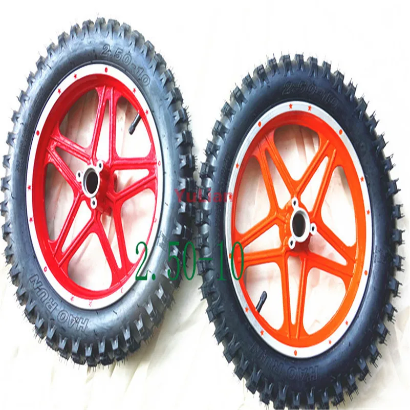 10-Mini-Dirt-Bike-Knobby-Tire-wheels-2-50-10-Front-or-Rear-rims-tyre ...