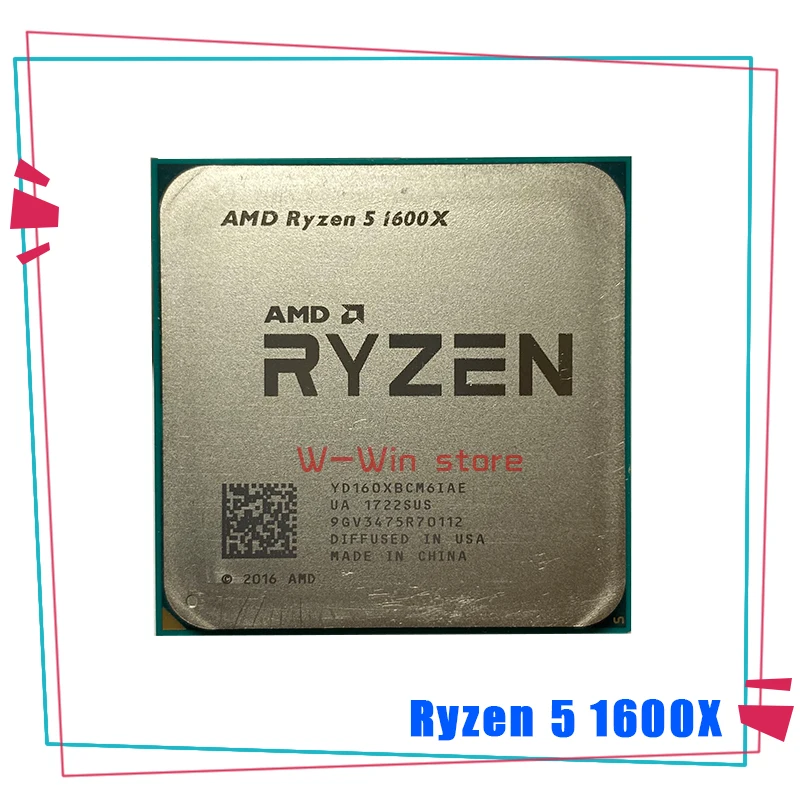 AMD Ryzen 5 1600X R5 1600X 3.6 GHz 6 코어 12 스레드 CPU 프로세서 95W L3 = 16M ...