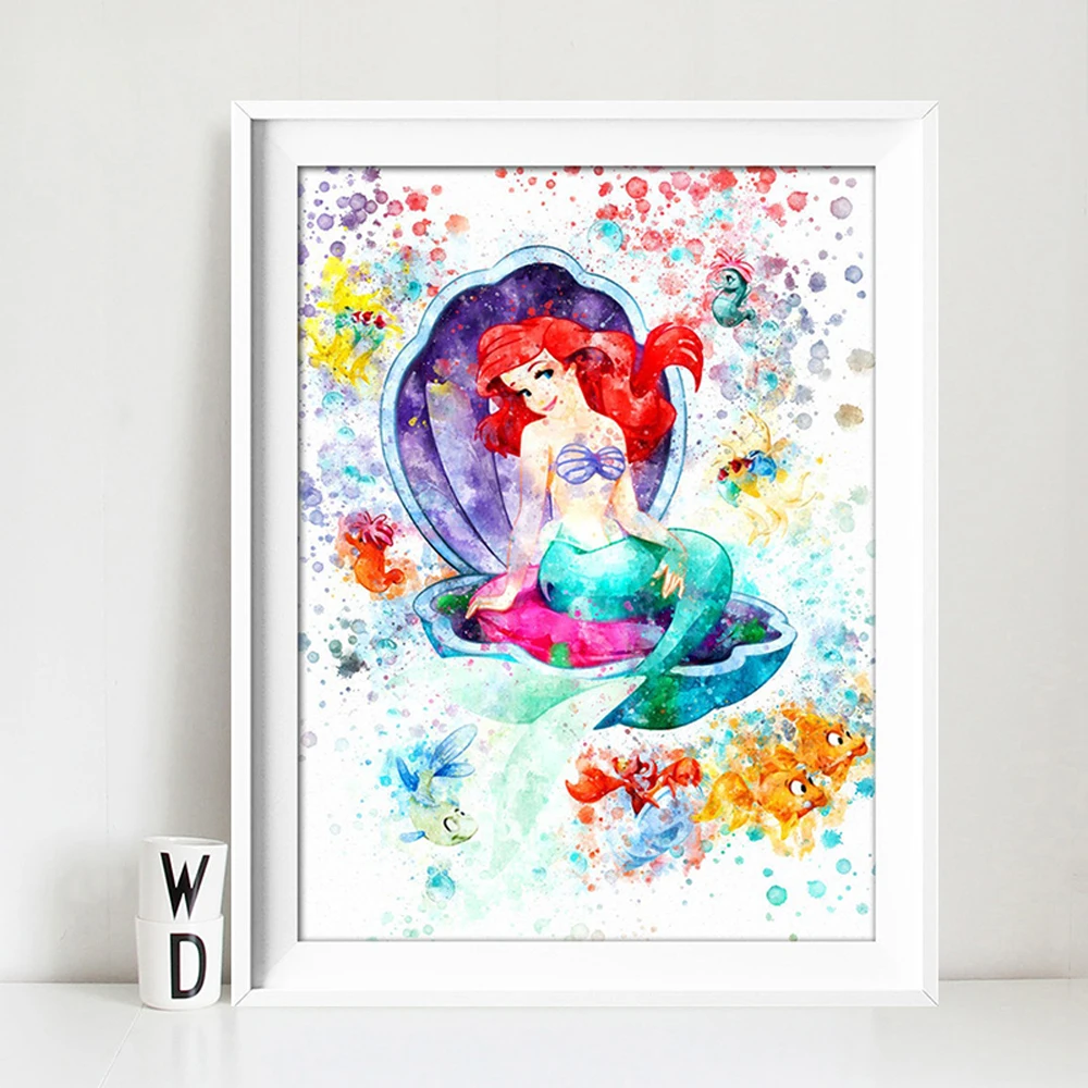 Little Mermaid Watercolor
