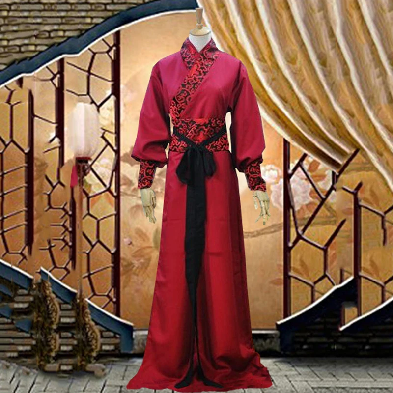 Homens Hanfu Traje Dança Clássica Roupa Desempenho Roupas Dinastia Han ...