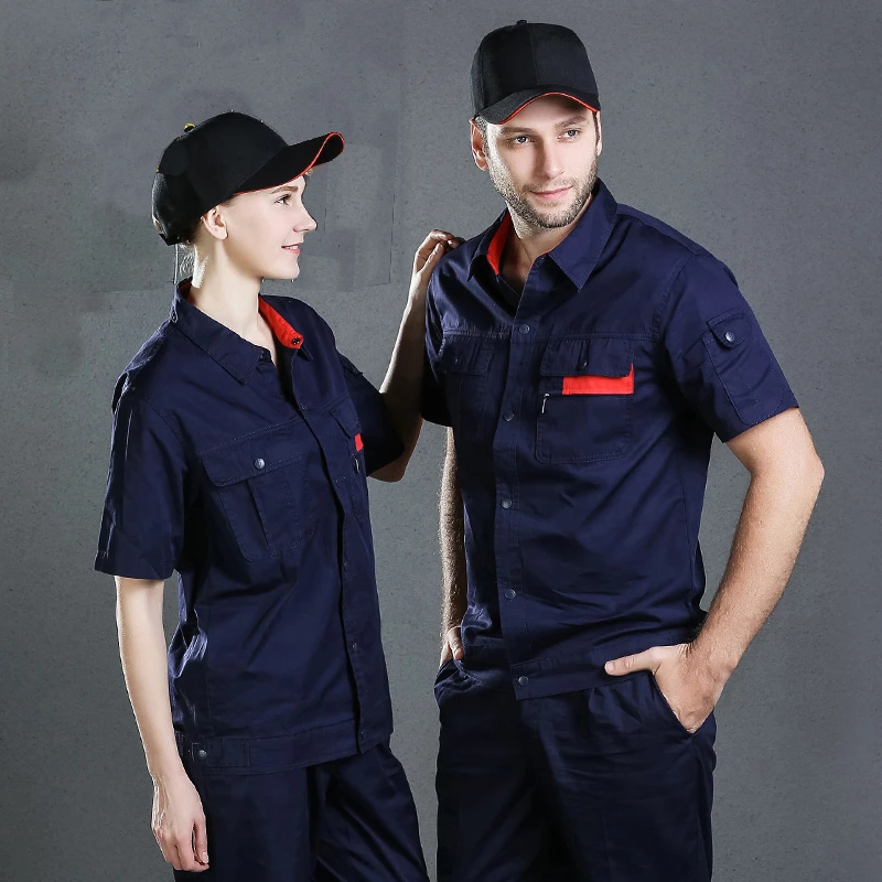 Summer Thin Work Clothing Set Men Factory Durable Electrician Safety ...