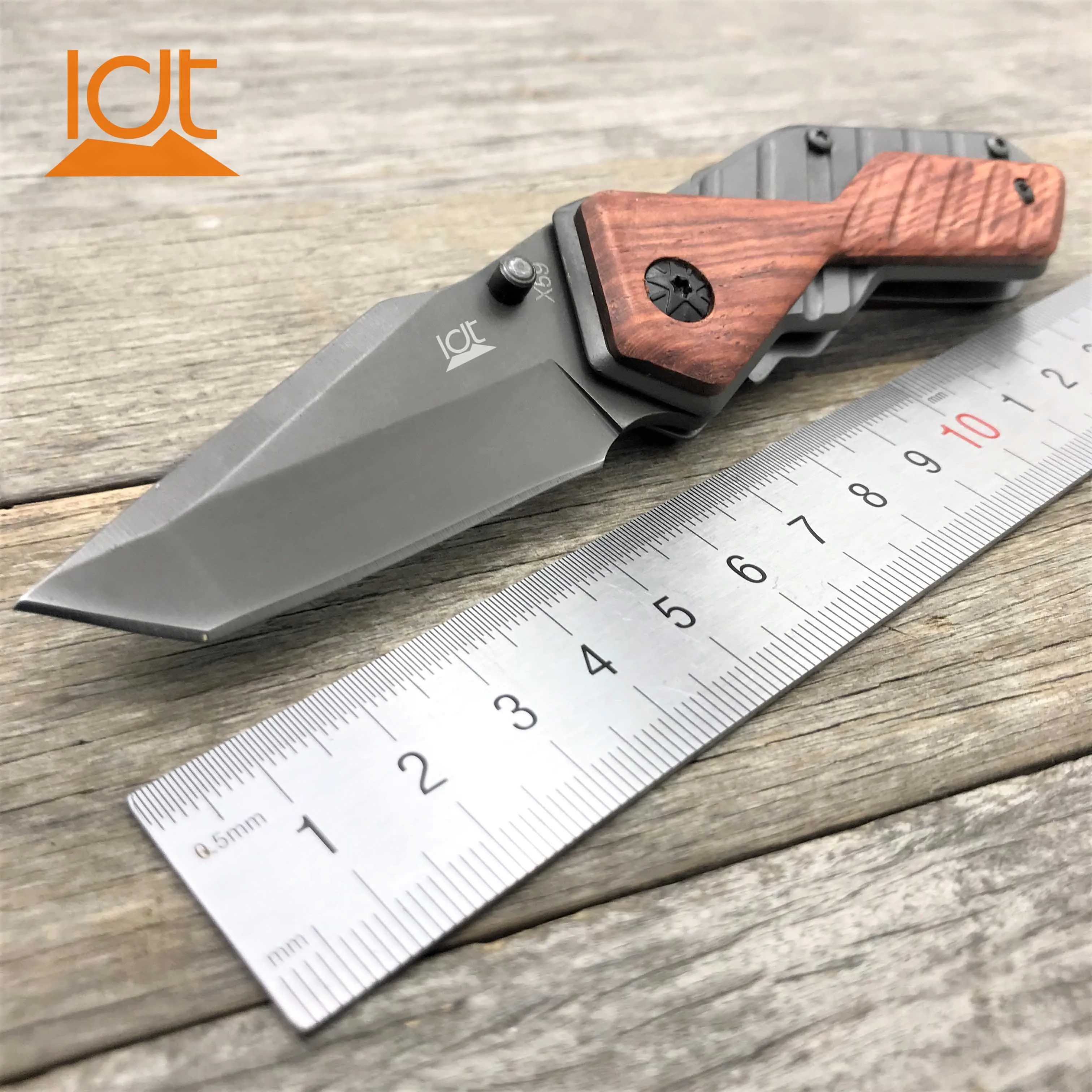 LDT X35 Походный нож 5Cr13Mov лезвие палисандр стальная ручка выживания тактический военный ...