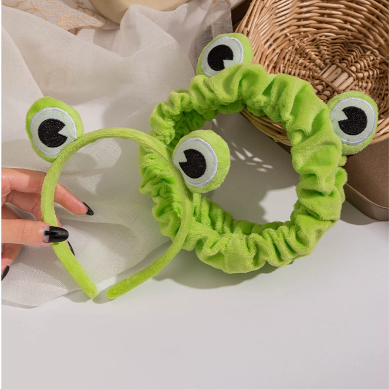Fun Frog Headband Width Edge Cute Cartoon Green Frog Hairband Girls ...