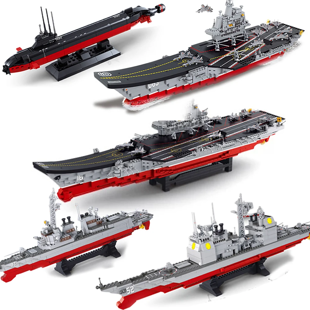 Sluban warship Military battle ship boat model building Aircrafted ...