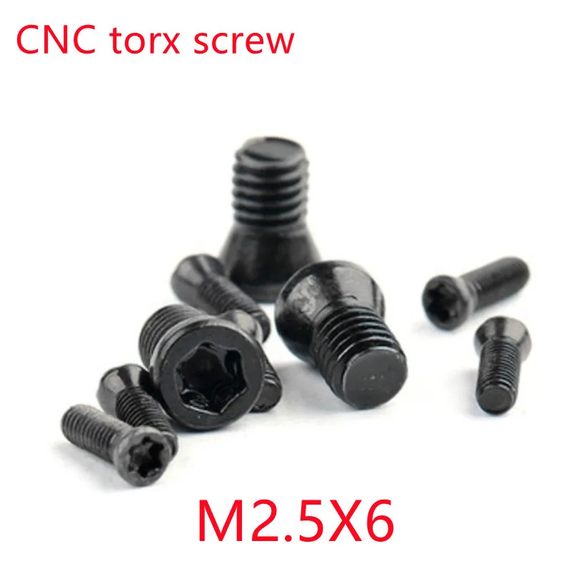 1000pcs M2.5*6 m2.5x6 CNC Insert Torx Screw for Replaces Carbide ...