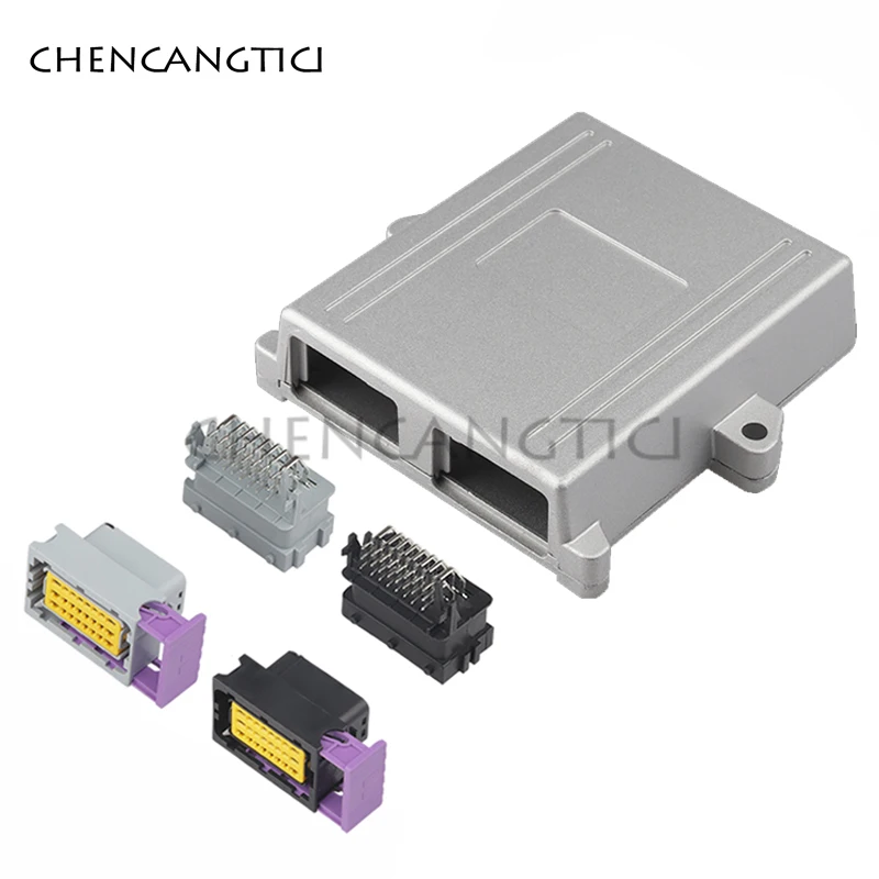 1-Set-48-Pin-Silver-ECU-Shell-Aluminum-Box-Auto-Connector-Plug-Car-On ...