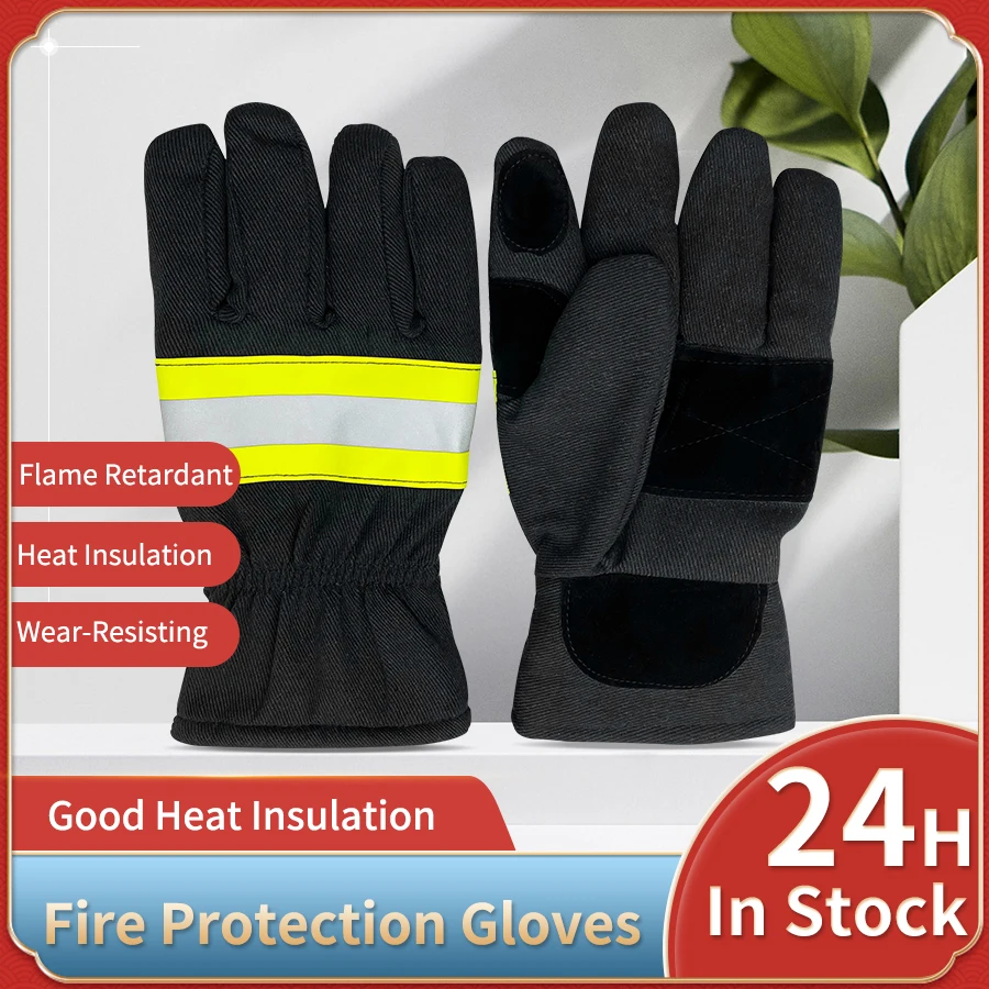Fireman-Gloves-Wear-Resistance-Non-Slip-Thicken-Fire-Proof-Gloves ...
