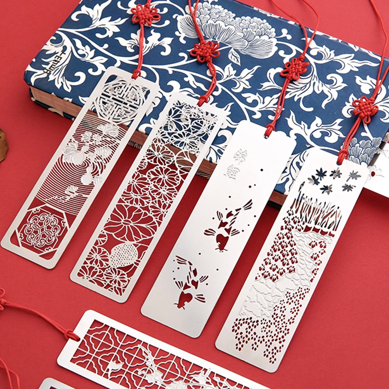 Multifunctional-Hollow-Metal-Bookmark-Stainless-Steel-Ruler-Chinese ...