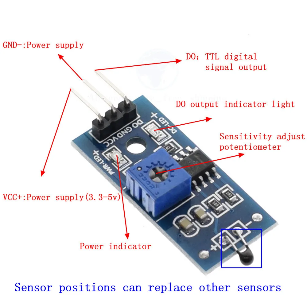 NTC 써미스터 온도 센서 스위치 모듈 -ON/OFF (Thermistor Temperature Sensor Switch Module)