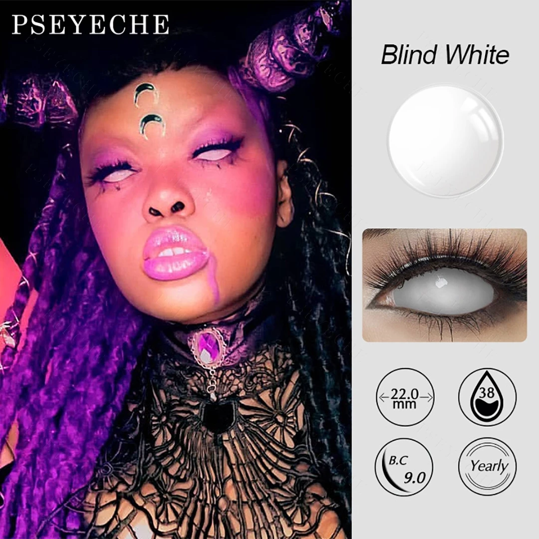 White Blind Contacts