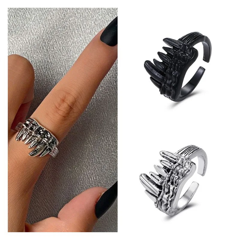 Fashion-Punk-Wolf-Teeth-Rings-Men-s-Biker-Rings-Cool-Gothic-Devil-Teeth ...