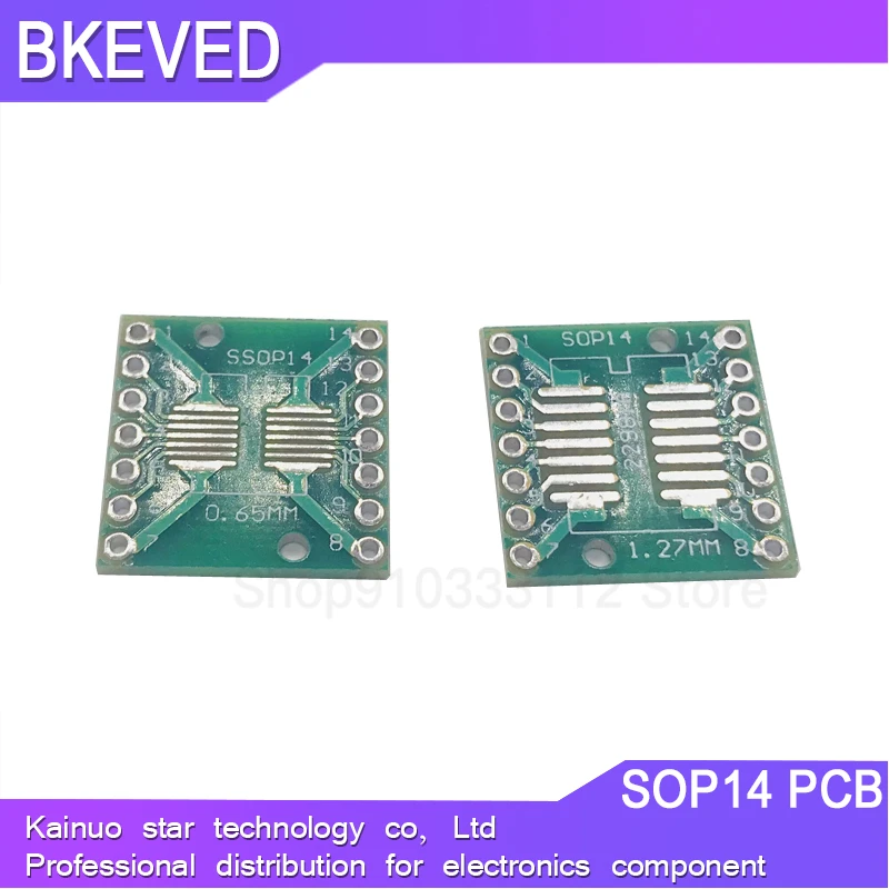 10pcs Tssop14 Ssop14 Sop-14 Sop14 To Dip14 Pcb Transfer Board Dip Pin Board Pitch Adapter ...
