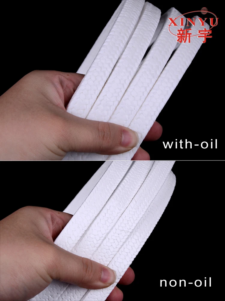 Hot sale pure Non-Oil Braided PTFE Gland Packing, PTFE Packing/stuffing ...