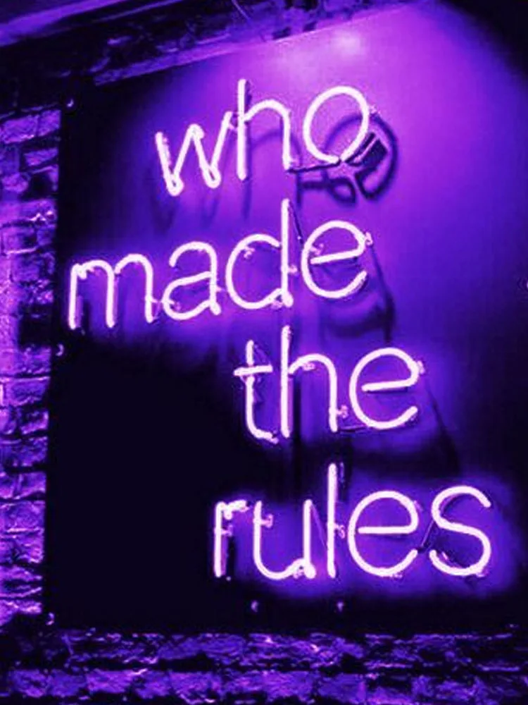 Neon-Sign-For-Who-made-the-rules-Real-Glass-Tubes-Lamp-Beer-Bar-Lamp ...
