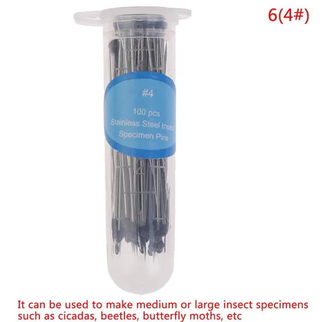 HELTC 100pcs Stainless Steel Insect Pins Specimen Pins For School Lab ...