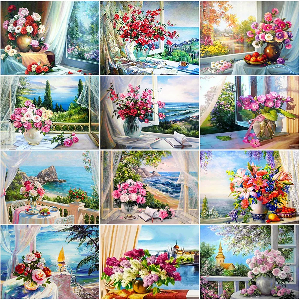 Evershine – Peinture Diamant 5d, Broderie De Fleurs, Perles Rondes Ou ...