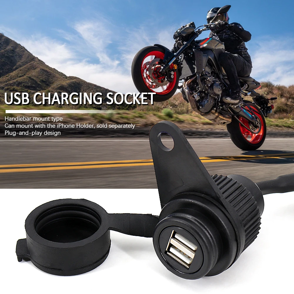 Motorcycle Accessories Dual Usb Charger Plug Socket Adapter For Yamaha ...