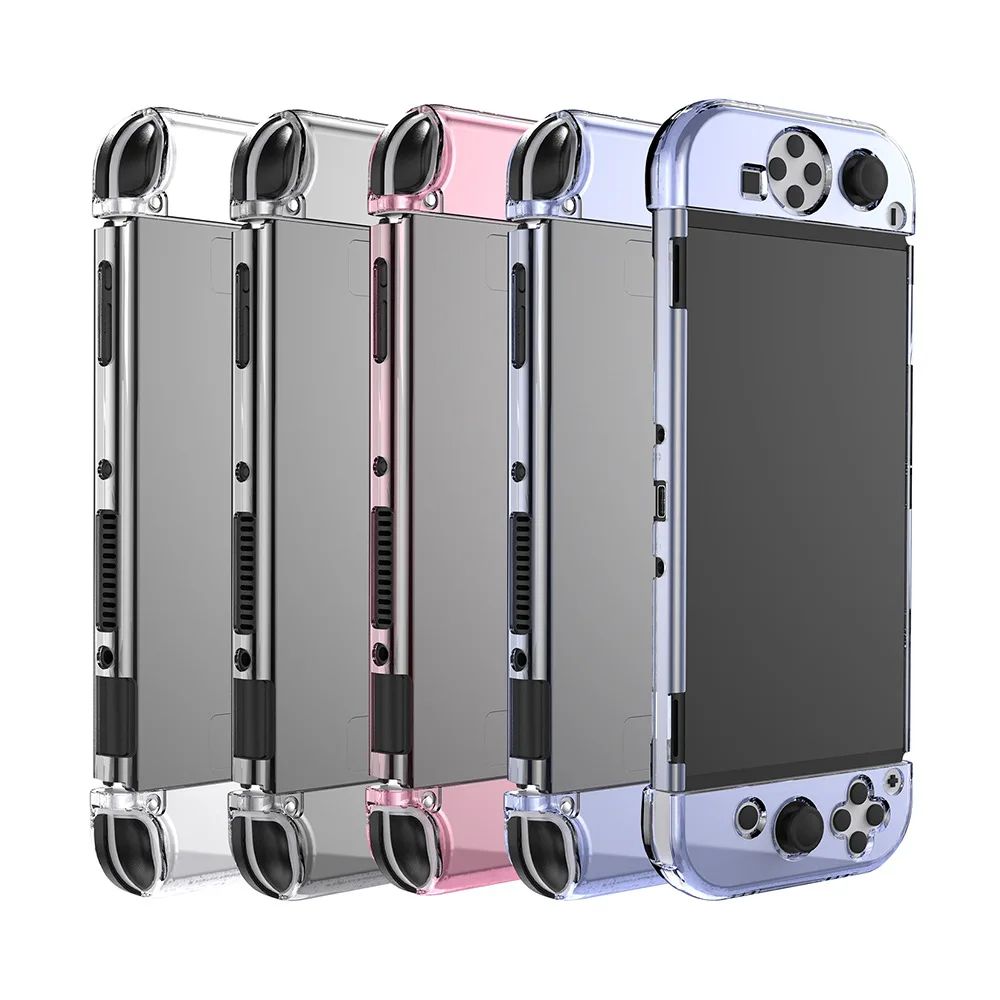 For Nintendo Switch Oled One-piece Transparent Pc Protective Case Cover ...